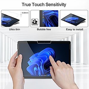 ProCase [2 Pack] Surface Go 4 2023/ Go 3 2021 / Surface Go 2 10.5" 2020 / Surface Go 10" 2018 Screen Protector, Tempered Glass Screen Film Guard for Surface Go 4/3/2/1 -Clear