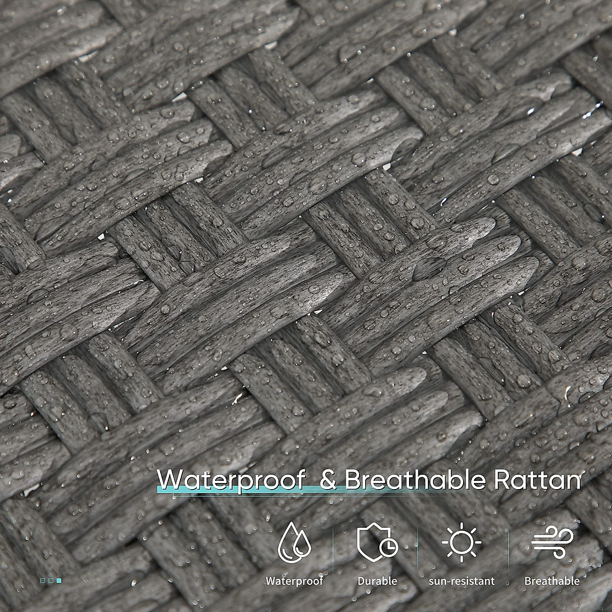 Verano Garden Set of 2 Patio Lounge Chair, Adjustable 5-Position Folding Pool Chaise Lounge Set for Outdoor Patio Lawn Beach Deck W/Aluminum Frame, 300lb Weight Capacity, Fully Assembled