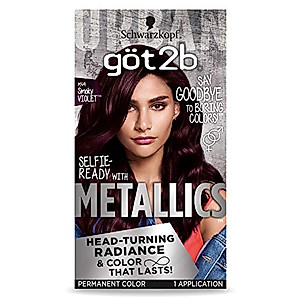 Schwarzkopf Got2b Metallics Permanent Hair Color, M49 Smoky Violet
