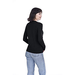 Cashmeren Women’s Basic V-Neck Sweater 100% Pure Cashmere Long Sleeve Classic Pullover (Black, XX-Large)