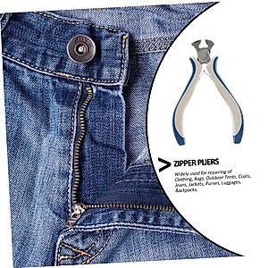 SEWACC Zipper Pliers for Install Tail Gear Slotted Pliers for Outdoor Tents Clothing Bags Sturdy Tool Random Color