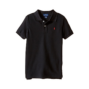 Polo Ralph Lauren Kids Boy's Basic Mesh Polo (Little Kids/Big Kids) Polo Black 7 Big Kids