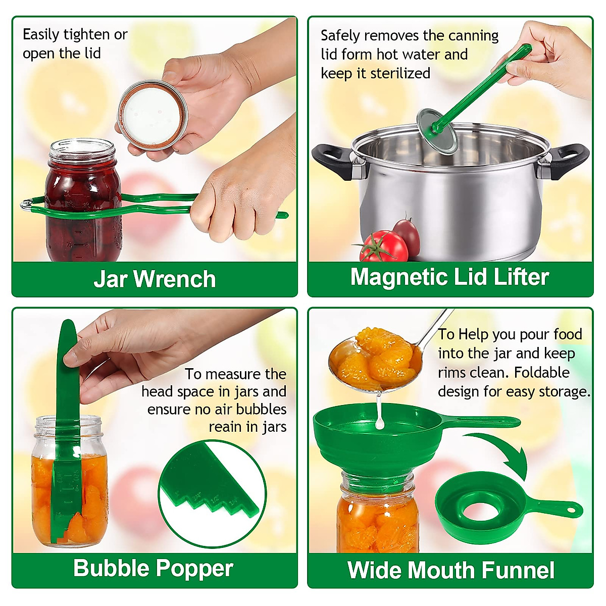 Canning Supplies Starter Kit, All-in-one Canning Kit with Rack, Home Canning Set Canning Accessories Canning Equipment and Supplies for Beginners and Enthusiasts