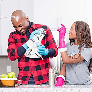 Playtex Living Reuseable Rubber Cleaning Gloves (Small, Pack - 12), Premium Protection Reusable Household Gloves