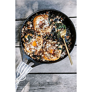 AUS-ION Skillet, 10.2" (26cm), Smooth Finish, 100% Made in Sydney, 3mm Australian Iron, Professional Grade Cookware