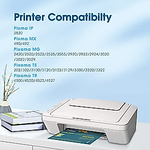 L2KB Remanufactured Ink Cartridge pg-243 cl-244 Ink 243 for Canon Printer Ink 243 244xl for Canon Ink cartridges 243 and 244 for Canon MG2522 TS3122 TS3322 TR4520 Printers (1Black/1Tri-Color, 2PK)