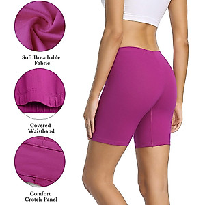 wirarpa Women's Cotton Underwear Boy Shorts Under Dresses Long Leg Panties Anti Chafe Bloomers 3 Pack Multicolored 3X-Large