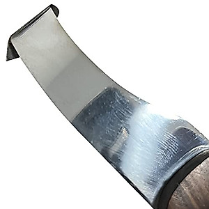 LeCzar Farrier Tool - Japanese Stainless Steel Double Edge Sharp Hoof Knife - Smooth Wooden Handle Made of Premium Materials for Right Hand