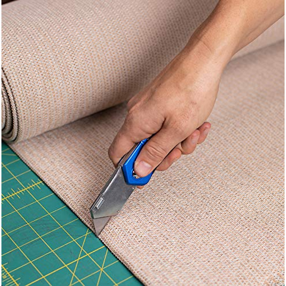 BirdRock Home Premium Folding Utility Knife – Small Compact Pocket – Folding Box Cutter Tool – 3 Extra Razor Blades – Cut Cardboard Boxes – Locking Safety Knife Set – Heavy Duty Aluminum Body