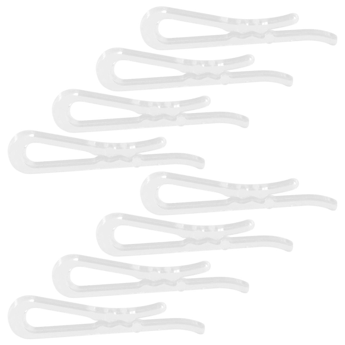 SHRJ 300Pcs Plastic Alligator Clip U Shape Clothespins Transparent Shirt Fixing for Ties Socks Pants Skirts, Hold Garments in Place, 1.5inch/38mm