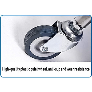 Medical Cart Lab Serving Cart, Utility Cart, Rolling Cart Heavy Duty Hotel Laundry Sorter Cart with Rolling Caster, Blue Lobby Linen Cart Room Service Rolling Trolley with Handle &Amp;Removable Cover