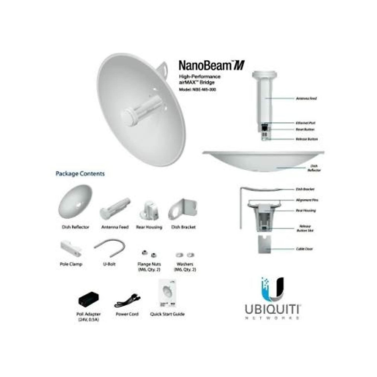Ubiquiti Networks Pbe-M5-300 5ghz Powerbeam Airmax