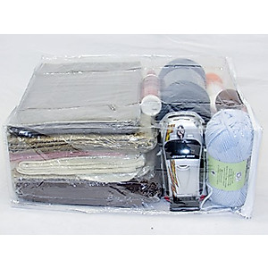 Oreh Homewares 5-Pack 15” x 18” X 7” Heavy Duty Vinyl Zippered (Clear) Large Storage Bags for Sweaters, Blankets, Throws, Pillows, Quits (8.2 Gallon)