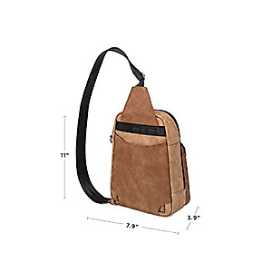 Petunia Pickle Bottom Criss-Cross Sling Bag for Women and Men - Adjustable Straps to Custom-Fit - Spacious Main Pocket - Small - Stylish - Brioche