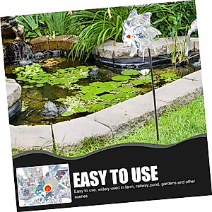 BESPORTBLE Reflective Windmill 20 Pcs Garden Windmill Garden Bird Fishpond Orchard Windmill Bird Windmill Reflective Pinwheels Prop to Rotate Plastic Bird Belt Outdoor