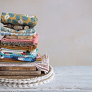 Creative Co-Op Woven Cotton Fringe, Set of 4 Colors Tea Towel, Multi