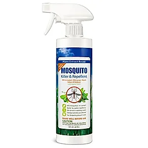 EcoRaider Mosquito Killer EcoVenger Triple-Action Spray (16OZ), Kills All Stages+ Larvae Control+ Lasting Repellency, Indoor & Outdoor, for Small Area, Citrus Scent, Non-Toxic Plant Based Formula