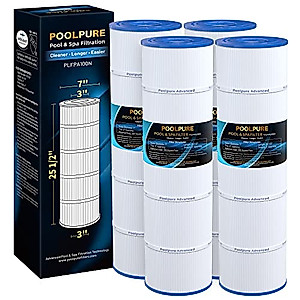 POOLPURE PLFPA100N Pool Filter Replaces PA100N, PA100N-4, Unicel C-7487, Filbur FC-1270, Hayward CX870RE, CX870-XRE, Hayward C4000, C4020, C4000S, 4PACK