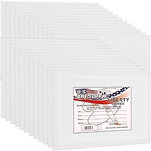 US Art Supply 8 X 10 inch Professional Artist Quality Acid Free Canvas Panel Boards for Painting Value Pack of 12 (1 Full Case of 12 Single Canvas Board Panels)