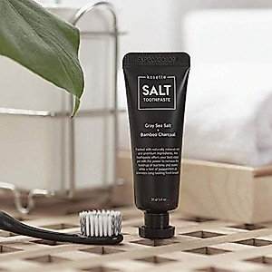 Kosette Salt Toothpaste 100g, Activated Charcoal Toothpaste - Teeth Whitening & Deep Clean with Premium Ingredients - Gray Sea Salt, Bamboo Charcoal, Fresh Peppermint | No Black Residue | Vegan