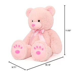 MorisMos Giant Teddy Bear Stuffed Animal, Big Teddy Bear Life Size, 36in Large Teddy Bear Cuddly Soft for Baby Shower, Boys, Girls