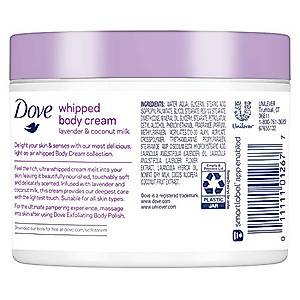 Dove Whipped Lavender and Coconut Milk Body Cream 10 oz