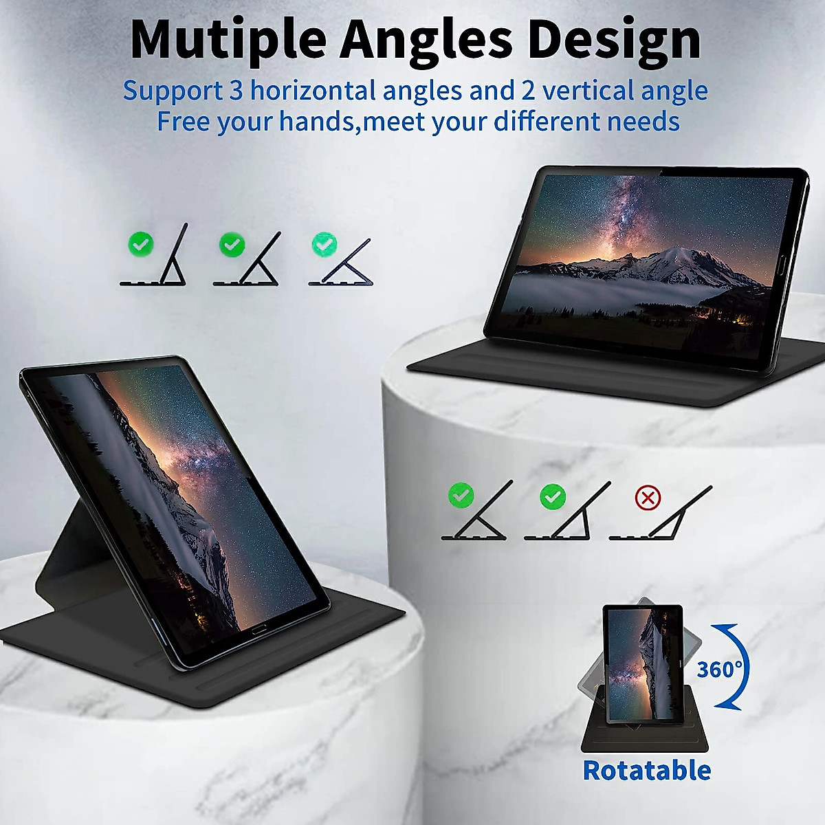 BPQOJB for Samsung Galaxy Tab A8 Case Galaxy Tab A8 10.5 Case 360 Degree Rotating PU Leather Smart Cover with Auto Wake/Sleep Tablet Case for Galaxy Tab A8 10.5 inch 2022 - Butterfly Girl