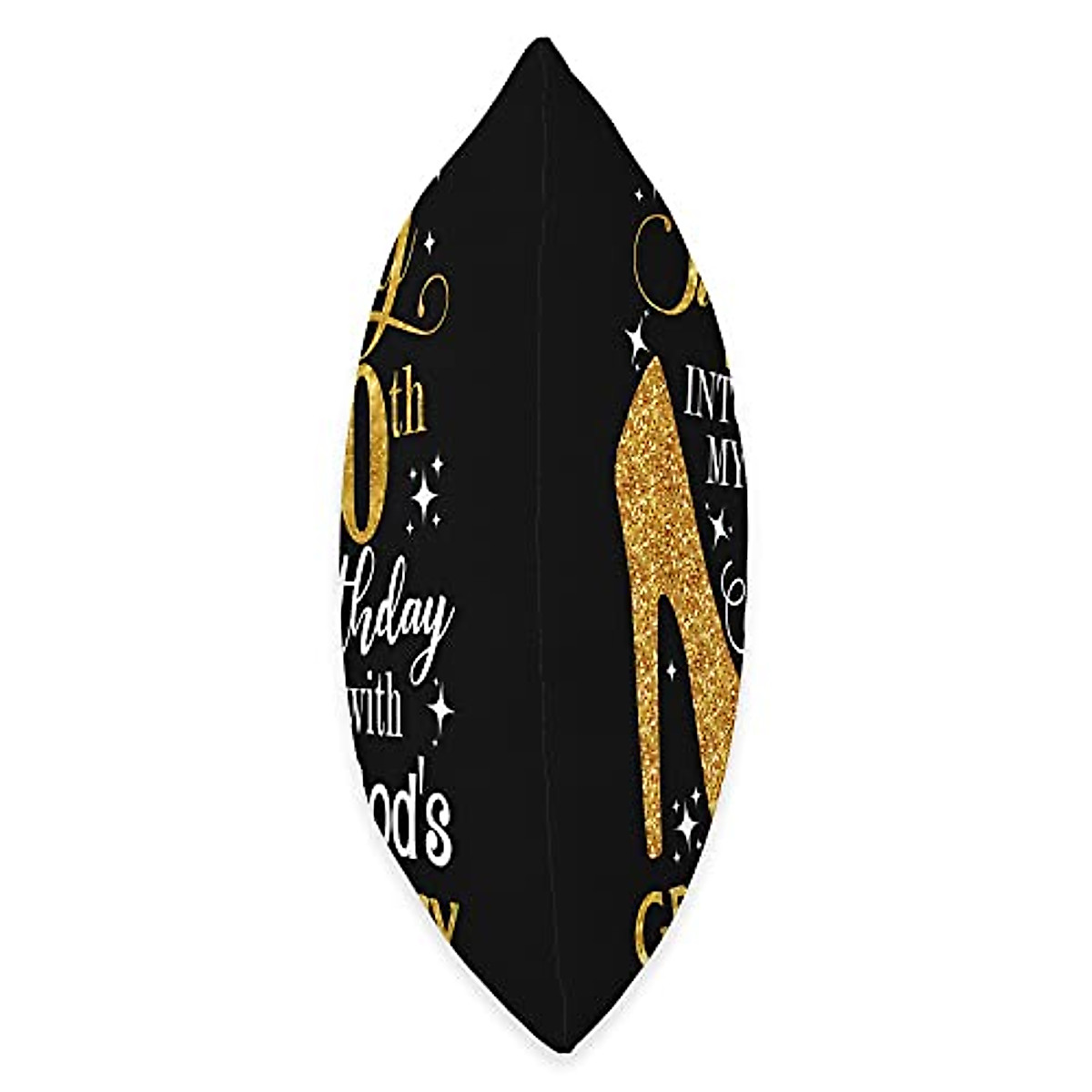 High Heel Stepping Into My 50th Birthday Stepping into My 50th Birthday with God's Grace & Mercy Tee Throw Pillow, 18x18, Multicolor