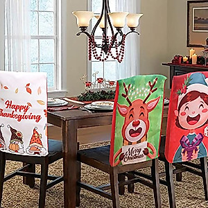 Trailrest Extra Large Seat Cushion Christmas Chair Cover Creative Cartoon Christmas Decorations Printing (1C-D, One Size)