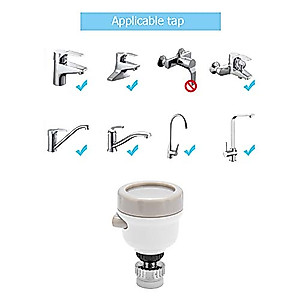 Movable Kitchen Tap Head, Delaman 360° Rotatable Faucet Spray Head ABS Anti-Splash Faucet Nozzle Head, Water Faucet for Kitchen with 3 Modes Adjustment