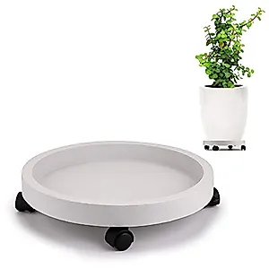 Skelang Plant Caddy 13 Inches, Wheeled Planter Pallet, Plant Stand Dolly for Heavy Planter, Deck Potted Plant, Garden Planter, Load Capacity 120Lbs