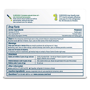 CUROXEN Mouth Sore Relief, Made with All-Natural Ingredients Including Olive Oil, Calendula, Beeswax, Clove Essential Oil, and Cinnamon Oil, Gluten-Free - 0.42 oz