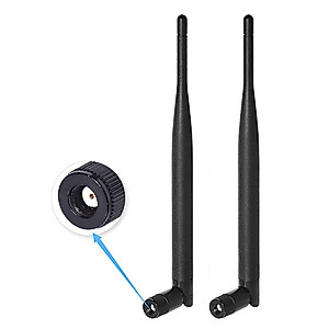 Bingfu Dual Band WiFi 2.4GHz 5GHz 5.8GHz 6dBi RP-SMA Male Antenna 15cm 6 inch U.FL IPX IPEX to RP-SMA Female Pigtail Cable 2-Pack for WiFi Router Wireless Mini PCI Express PCIE Network Card Adapter