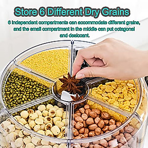 (Upgrade) XIYAO 20LBS Rice and Grain Storage Container, 360°Rotating Food Dispenser with Sealing Lid, Food Cereal Container Bins for Rice & Cereal Kitchen Storage