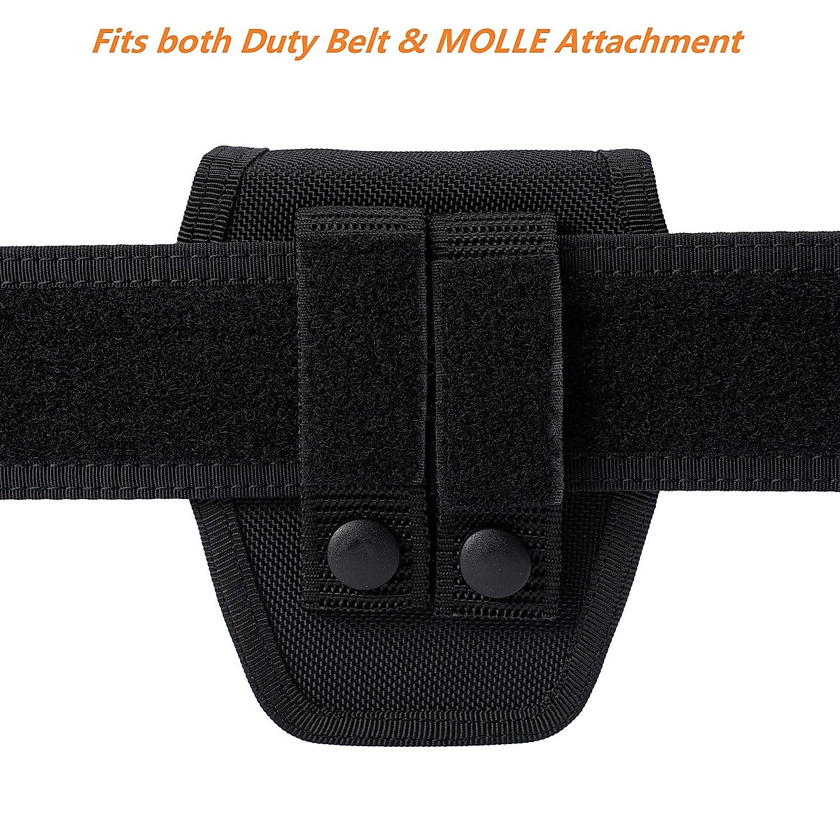 TACNEX Handcuff Case w/Belt MOLLE Strap Clip Cuff Pouch fits Standard Chained/Hinged Handcuffs Nylon Holster Holder Police Law Enforcement Security Corrections Officer Top Flap w/Snap