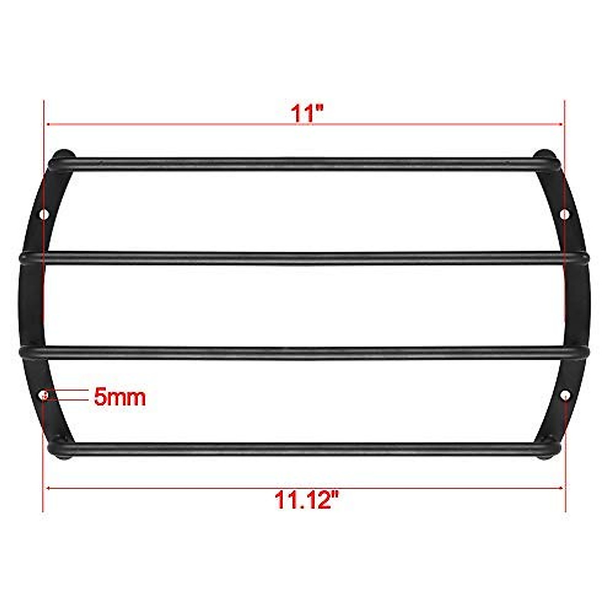 Bluecell Black Color Metal Car Bar Grille Audio Speaker Subwoofer Grill Grille Cover Protector (10" 4 bars)