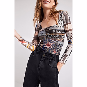 Desigual WoMen's Casual, Black, XL