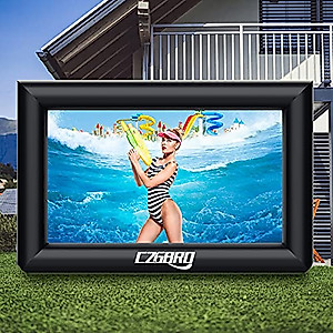 Inflatable Projector Screen - Outdoor Movie Screen Blow Up for Movie Parties Backyard Outside, Inflatable Screen with Air Blower and Carry Bag, Front and Rear Projection (16FT with Blower)