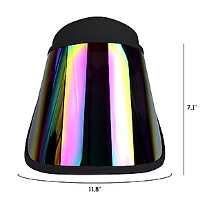 Face_Shield Protector Sun Visor Hat UV Protection Summer Sun Cap Great for Oudtoor Hiking Camping Golf Tennis Cycling Black