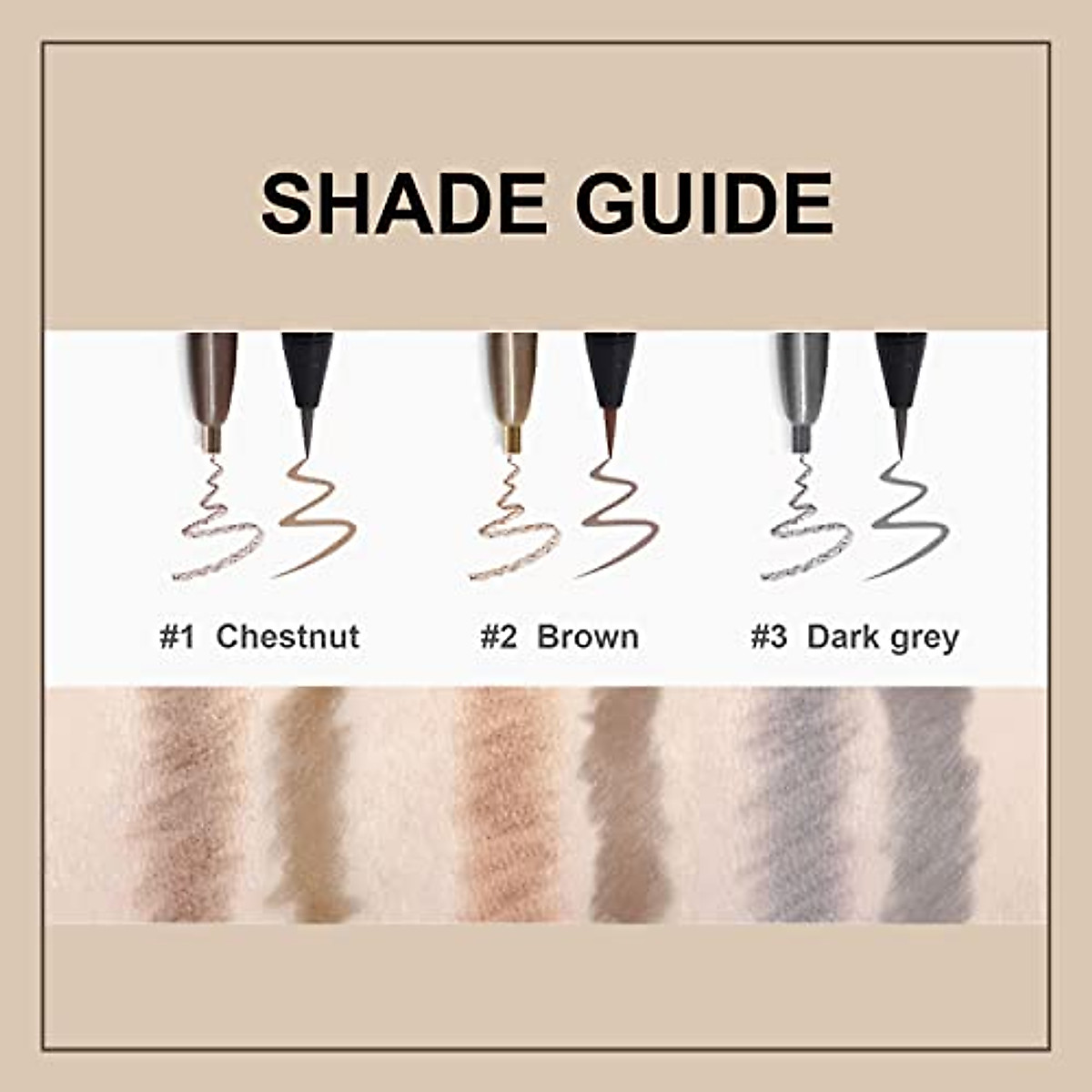 Music Flower 2 in 1 Eyebrow Pencil,Waterproof & Long Lasting Liquid Eyebrow Pen,Dual Ended Pencil Fills and Defines Brow Tint with the Precision & Definition of Microblading,Chestnut