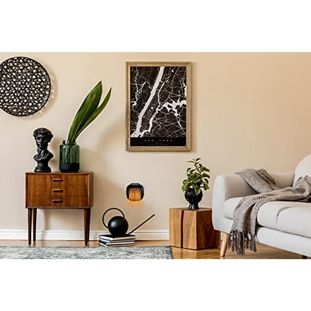 Hunter 750W Wall Mount Space Heater with Remote Control-12 Hour Timer, 1 Heat Setting, Black