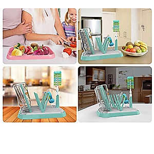 ComfZtar Baby Bottle Drying Rack Dryer Space Saving Travel Holder for Pump Cup Plastic Accessories