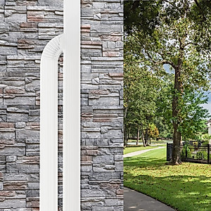 Downspout Gutter Upright Y Connector 3x4 Right White & 1 Downspout Gutter Strap 3x4