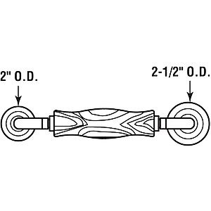 Make-2-Fit P 8058 2-1/2 in. x 2 in. Combo White Nylon Professional Rolling Tool Screen Repair Kit, Wood and zinc