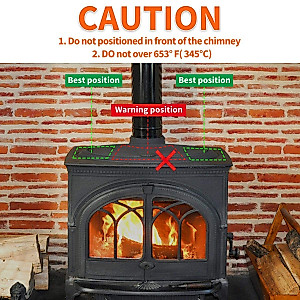 EIVOTOR Heat Powered Stove Fan 4-Blade Auto-sensing Fireplace Fan for Wood/Log Burner/Fireplace,Eco Friendly and Efficient wood stove fan