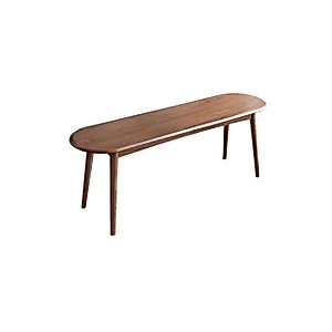 Vadisun 100% Solid Oak Bedroom Wood Bench,Rounded Corner Baguette Shape Chair Surface Design,Entryway Bench/Dining Bench (47.3inch)