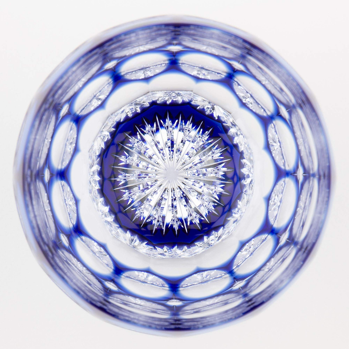 Kagami Crystal (Edo Kiriko Cold Sake Cup Traditional Craftsmen Nabeya Satoshi 80cc T535-2684CCB