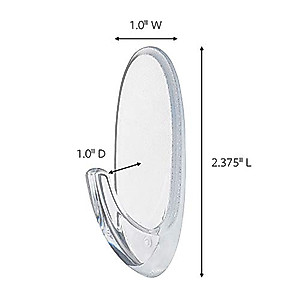 Command 051141363899 Small, Clear, 6-Hooks, 8 Strips (17092CLR-VP-E)