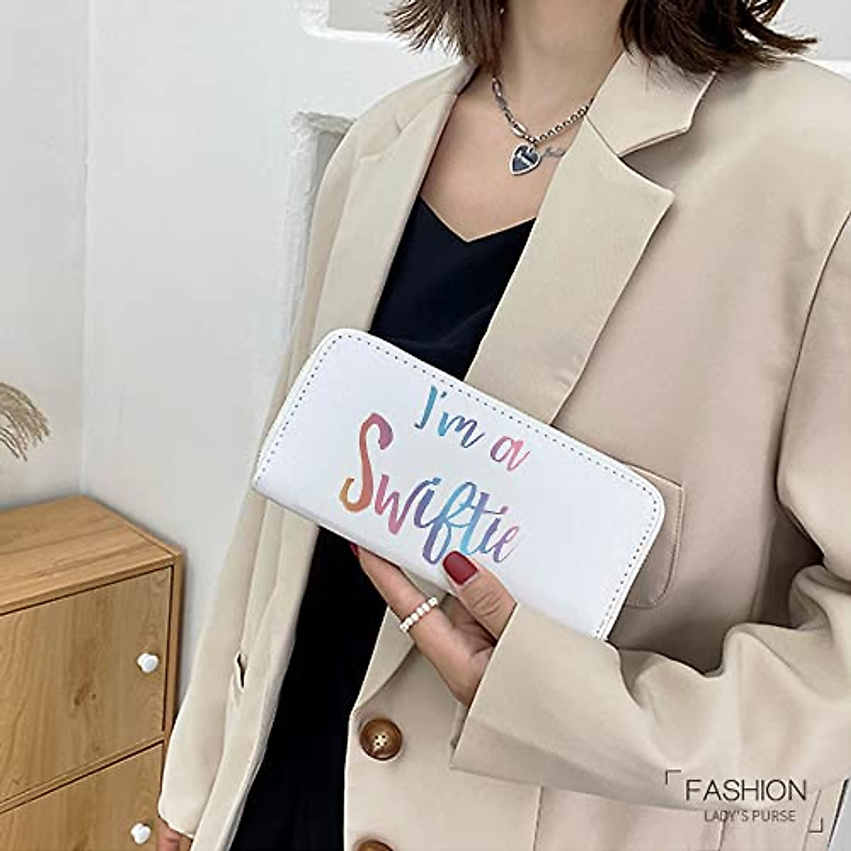 XYZONE I'm a Swiftie Wallet Taylor Team Wallets PU Leather Zip Around Purse for TS Fans Gift Music Lover Merchandise