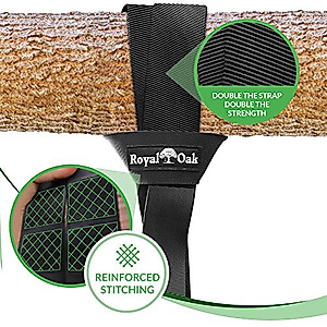 Easy Hang Tree Swing Straps- Holds 2200lbs. - Heavy Duty Carabiner and Spinner - Perfect for Tire and Saucer Swings, Waterproof - Easy Picture Instructions - Carry Bag Included! (8 Feet Double)